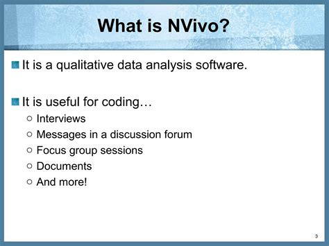 Qualitative Data Analysis Using Nvivo An Introduction Workshop Ppt