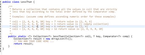 Solved For The Following Codeimplement The Body Of The