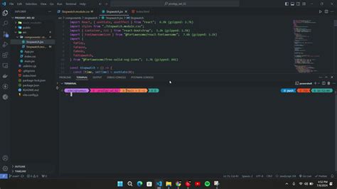 my work on stopwatch webpage using reactjs hammas rashid posted on