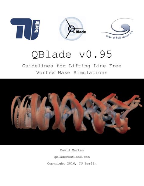 Pdf Qblade V0 95 Guidelines For Lifting Line Free Vortex Wake Simulations