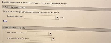 Solved Consider The Equation In Polar Coordinates R Sin Chegg
