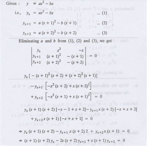 Formation Of Difference Equations