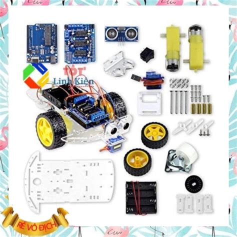 Bộ Xe Robot Thông Minh Tránh Vật Cản 2 Arduino Uno Và Shield L298n Shopee Việt Nam