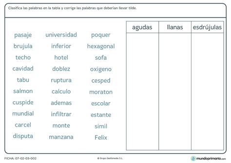 Ejercicios De Lengua Para Niños De Primaria Para Imprimir