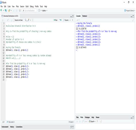 Statistical Application In R And Python Calculating Binomial Distribution
