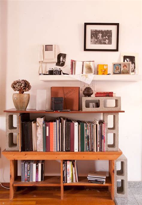 20 Modern Cinder Block Bookcase For DIYs Lover HomeMydesign