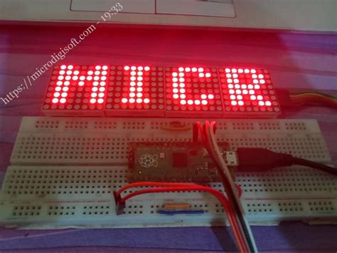 4 In 1 8x8 Led Dot Matrix Display With Raspberry Pi Pico