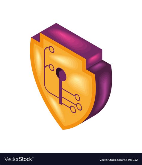 Cryptocurrency Shield Security Royalty Free Vector Image