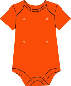 Orange Onesie With Snaps For Patches Tiny Basics Apparel