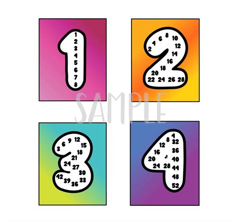 Skip Counting Number Posters Etsy