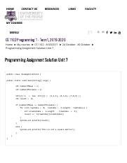 CS 1102 AY2020 T1 Programming Assignment Solution Unit 7 Pdf HOME