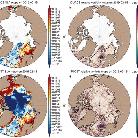 Example Of Sea Level Anomaly And Relative Vorticity Maps Over The Download Scientific Diagram