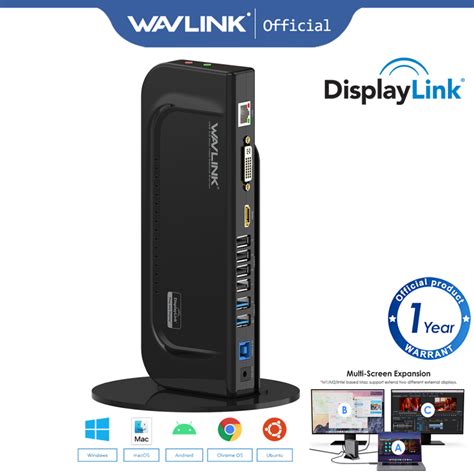 Wavlink USB A C Universal Docking Station Gigabit Ethernet Supports HDMI DVI VGA Audio