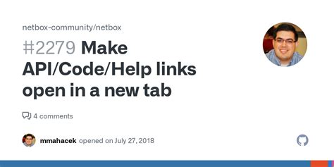 Make Apicodehelp Links Open In A New Tab · Issue 2279 · Netbox