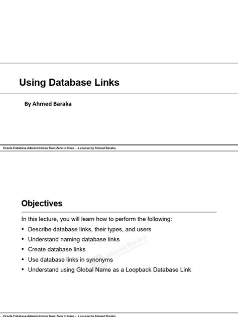 Using Database Links Pdf