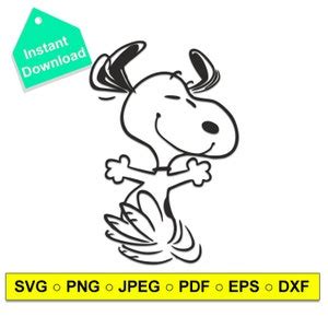 Snoopy Dancing Svg File Etsy