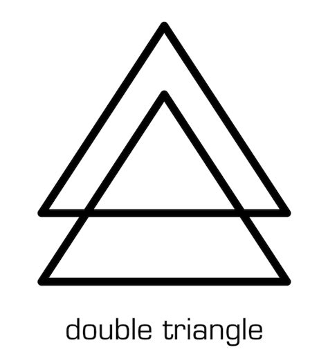Premium Vector Double Triangle Logo Two Triangles That Form A Third One When They Intersect