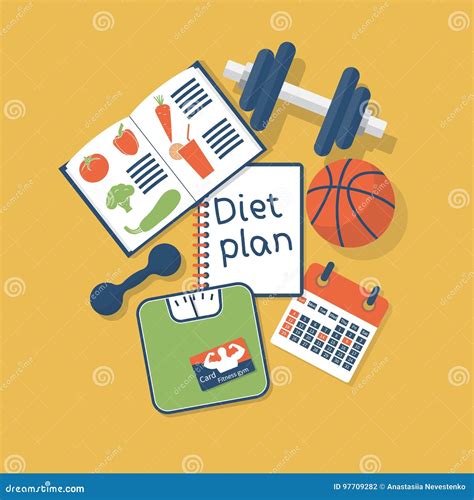 Diet Plan Concept Stock Vector Illustration Of Design 97709282