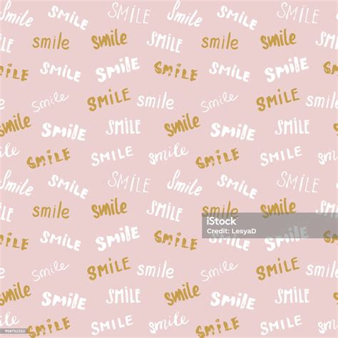 원활한 패턴 레터링 미소 손으로 그린된 스케치 붓글씨 표지판 그런 지 질감 복고풍 배지 빈티지 타이 포 그래피 디자인 인쇄 벡터 일러스트 레이 션 격언에 대한 스톡 벡터