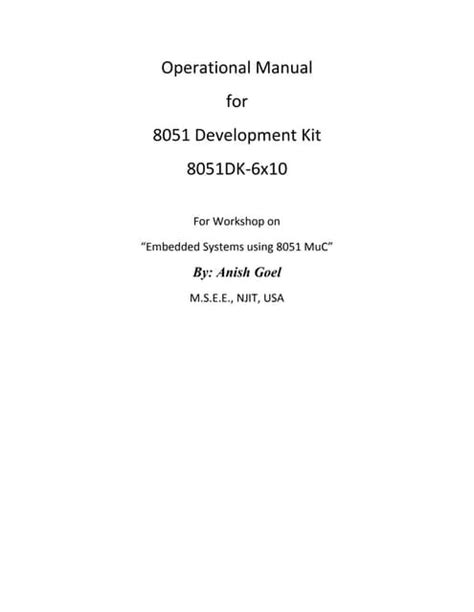 8051 Kit Manual Pdf Computer Peripherals Computing