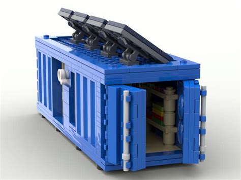 Lego Moc Shipping Container Cafe By Legomodernist Rebrickable Build
