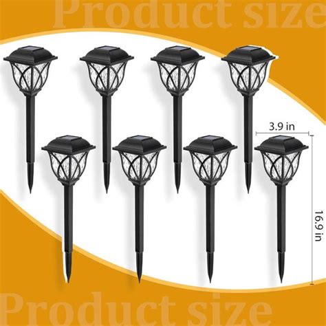 6 Stuks Led Padverlichting Op Zonne Energie Voor Buiten Waterdicht Warm