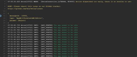 Failing The Detox Tests Due To Appwillterminatewitherror · Issue 3515