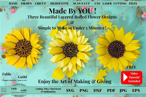 Sunflower Template To Cut Out