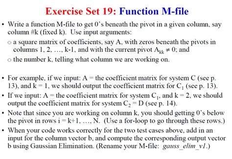 Exercise Set 19 Function M File Write A Function