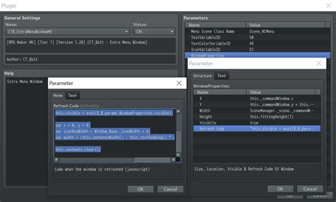 mv create a new window in the menu rpg maker forums