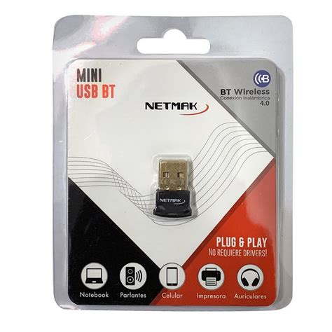 Adaptador Mini USB Bluetooth Netmak
