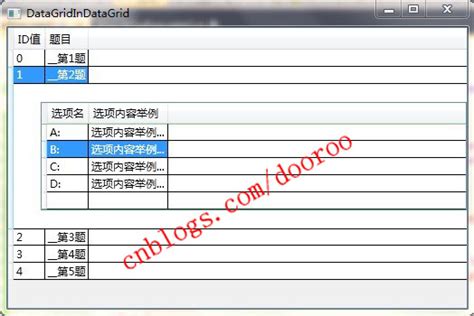 Wpf 小结2datagrid嵌套datagrid也叫主从表 Csdn博客
