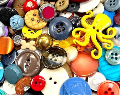 Glass Button Assortment 45 Colorful Vintage Glass Buttons For Diy