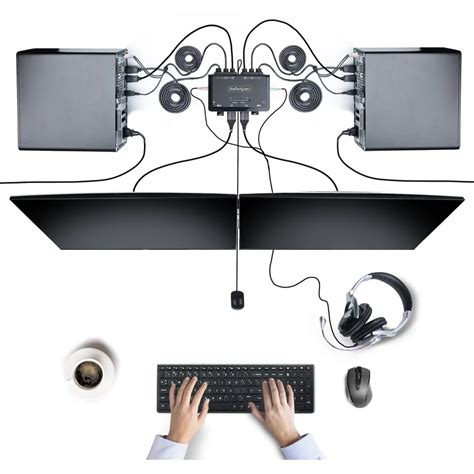 STARTECH Port Hybrid USB C DisplayPort Cable KVM Switch IPoncomp Com