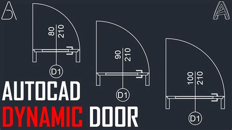 Create Your Dynamic Door AutoCAD YouTube Autocad Architect Sketchbook Window Blocks