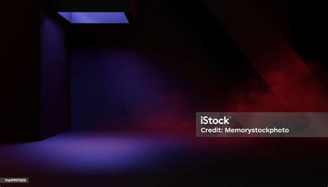 빈 추상적 인 산업 콘크리트 인테리어 콘크리트 바닥과 어두운 방 3d 일러스트레이션 차고에 대한 스톡 사진 및 기타 이미지 차고 스포트라이트 가정의 방 Istock