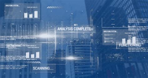Animation Of Interface With Data Processing Against Tall Building Stock