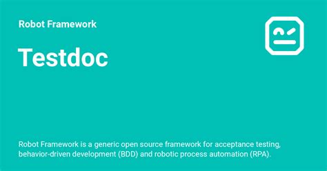 Testdoc Robot Framework