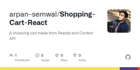 GitHub Arpan Semwal Shopping Cart React A Shopping Cart Made From