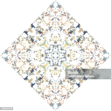 추상 픽셀 아트 타일입니다 벡터 일러스트 레이 션입니다 인사말 카드 배너 전단지 및 포스터를 위한 타일 디자인 요소입니다 0명에 대한 스톡 벡터 아트 및 기타 이미지