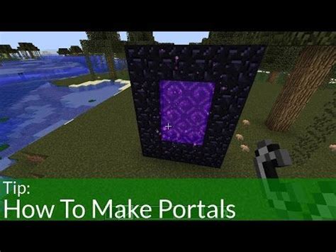 How To Make Portals In Minecraft Minecraft Portal Cool Minecraft Creations Minecraft Tutorial