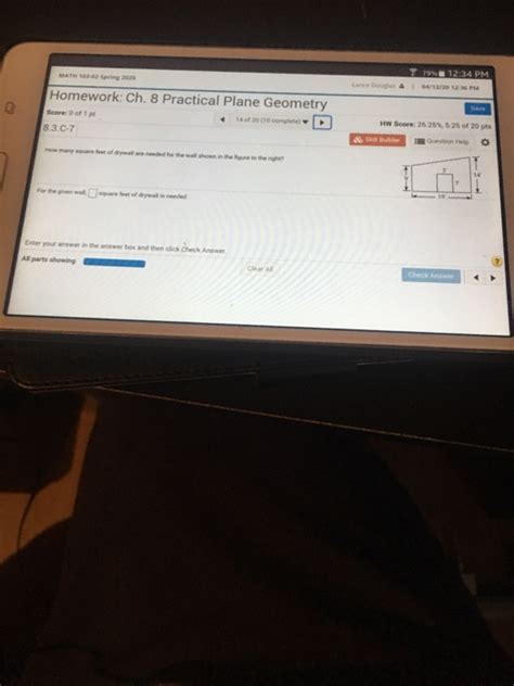 Solved 12 34 Pm De Homework Ch 8 Practical Plane Geometry