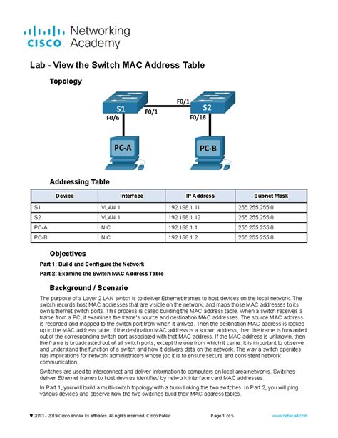 10 3 4 packet tracer connect a router to a lan addressing table