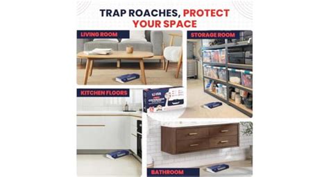 24 Pack Roach Traps Adhesive Cockroach Motels Sticky Glue Boards For
