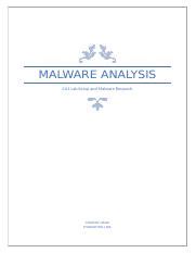 Understanding Malware Analysis Lab Setup And Research Course Hero