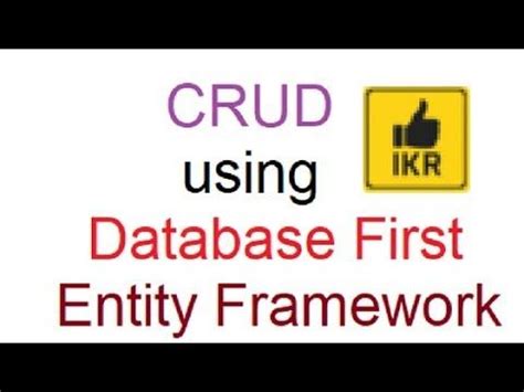 CRUD Operation Using Entity Framework Database First Procedure