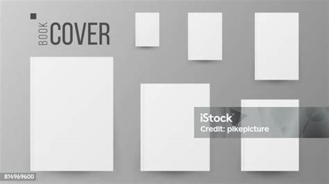 빈 책 표지는 벡터를 설정합니다 현실적인 그림 격리입니다 디자인 서식 파일을 빈 화이트 깨끗 한 흰색 모의 가리기에 대한 스톡 벡터 아트 및 기타 이미지 Istock