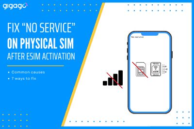 How To Fix No Service Issue On Physical SIM After ESIM Activation