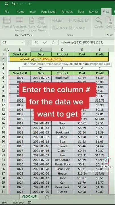 Trick 28 Find The Sales Value Using Vlookup Function Interview