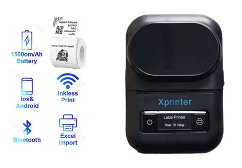 X Printer Mini Portable 2 In 1 Bluetooth Usb Printer Mini Portable
